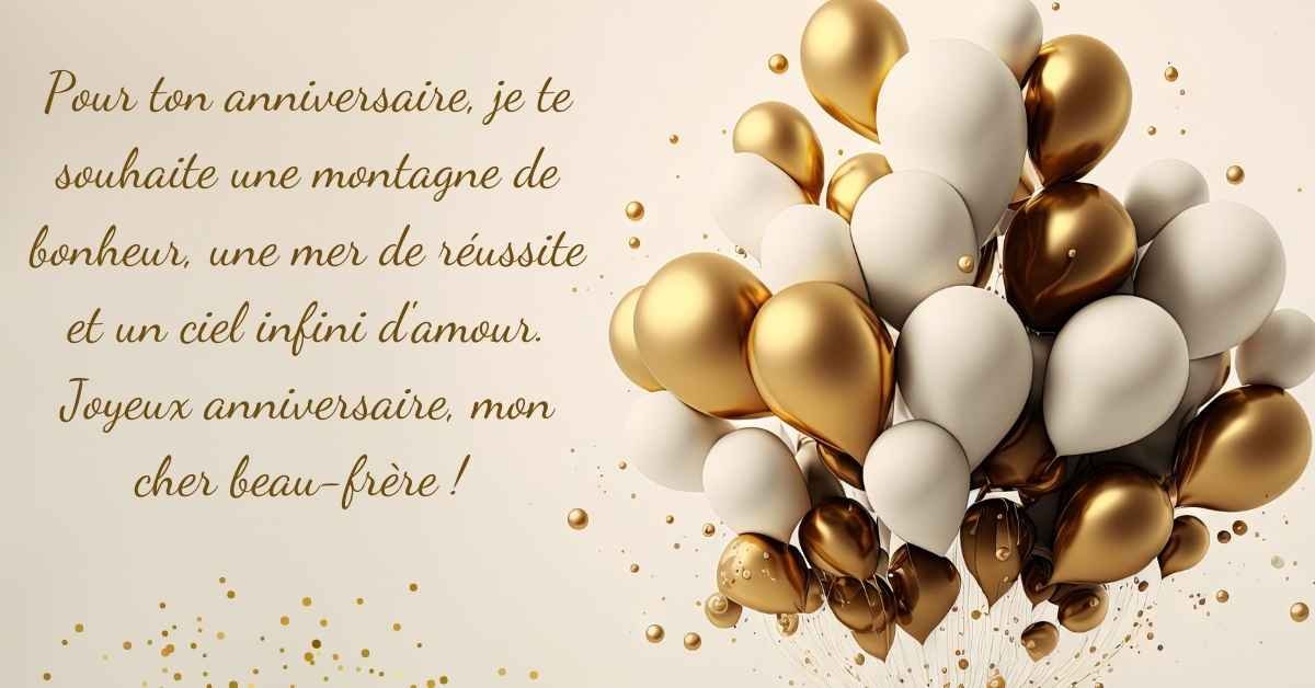 Joyeux anniversaire, vœux pour le beau-frère
